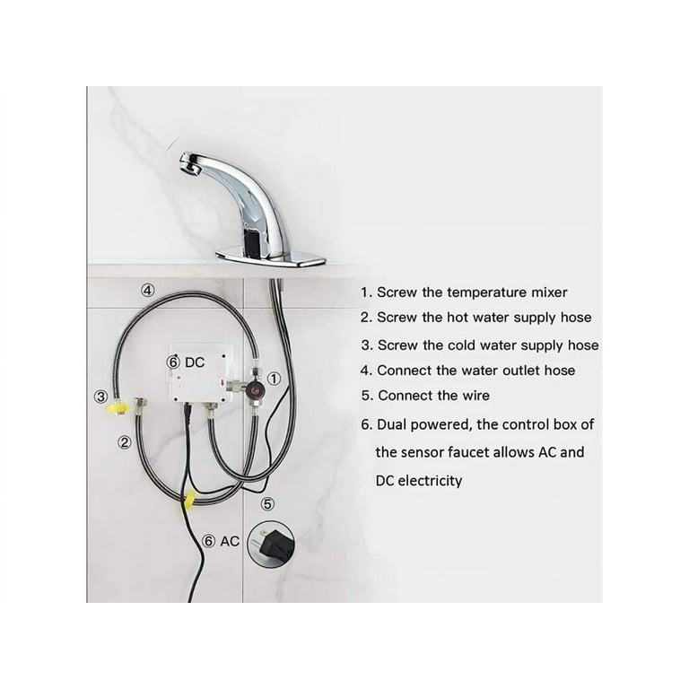 Motion Activated Bathroom Fixtures Brushed Gold Bath Faucets Wall