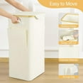 TWINNIS Laundry Hamper with Lid, 100L Large Tall Clothes Basket Bin ...
