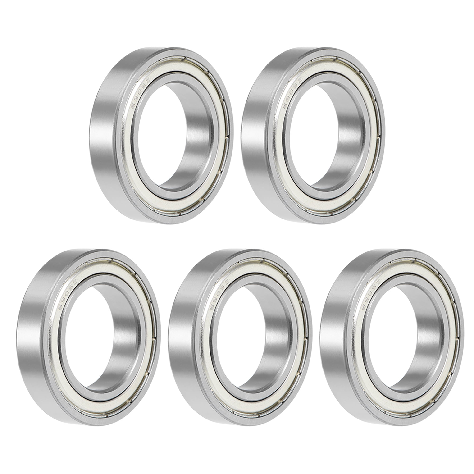 6905ZZ Ball Bearing 25x42x9mm Double Sealed Chrome Steel Bearings 5pcs ...