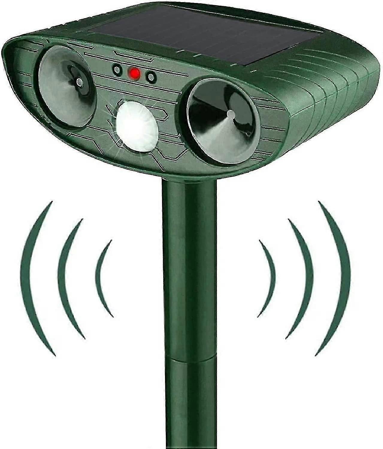 Waterproof Outdoor Ultrasonic Cat Repeller - Solar Powered, Motion ...