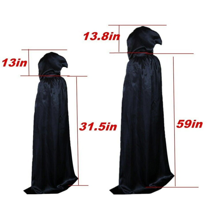 Black Hooded Robe Costume