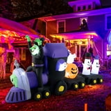 Costway 8.2 ft Long Halloween Inflatable Train LED Lighted Train w ...