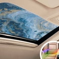 Blue Gold Marble Window Privacy Film Stain Glass,Reusable Decorative ...