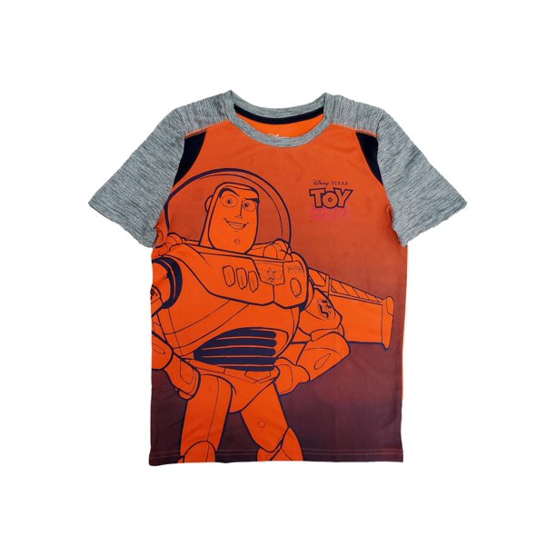 Disney Toy Story Boys Orange Short Sleeve Buzz Lightyear Tee Shirt T ...