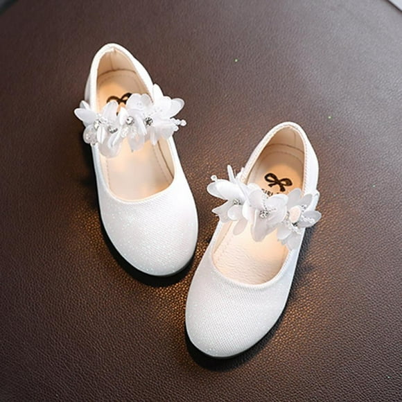Girls' White Dress Shoes