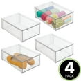 mDesign Stackable Closet Containers for Clothes Organization, Clear ...