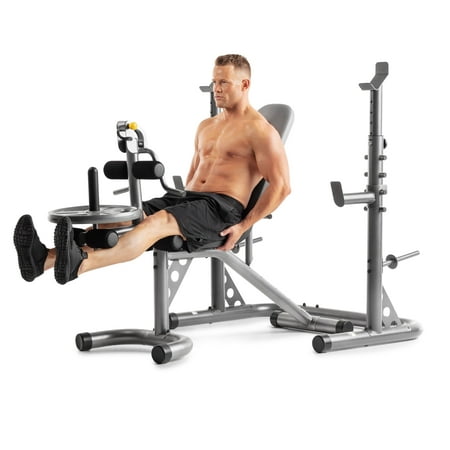 Gold's Gym XRS 20 Adjustable Olympic Workout Bench with Squat Rack, Leg ...