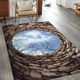 Circular Well Area Rug 4x6 Washable Rug Non Slip Tree Branches Sky ...