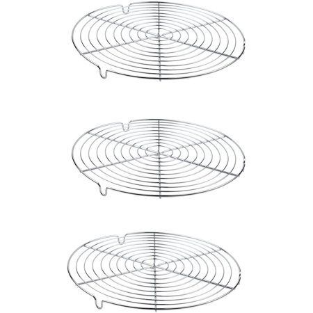 Set of 3 Set of 2 Round Cooling Patisserie Rack with 3 Chrome Steel ...