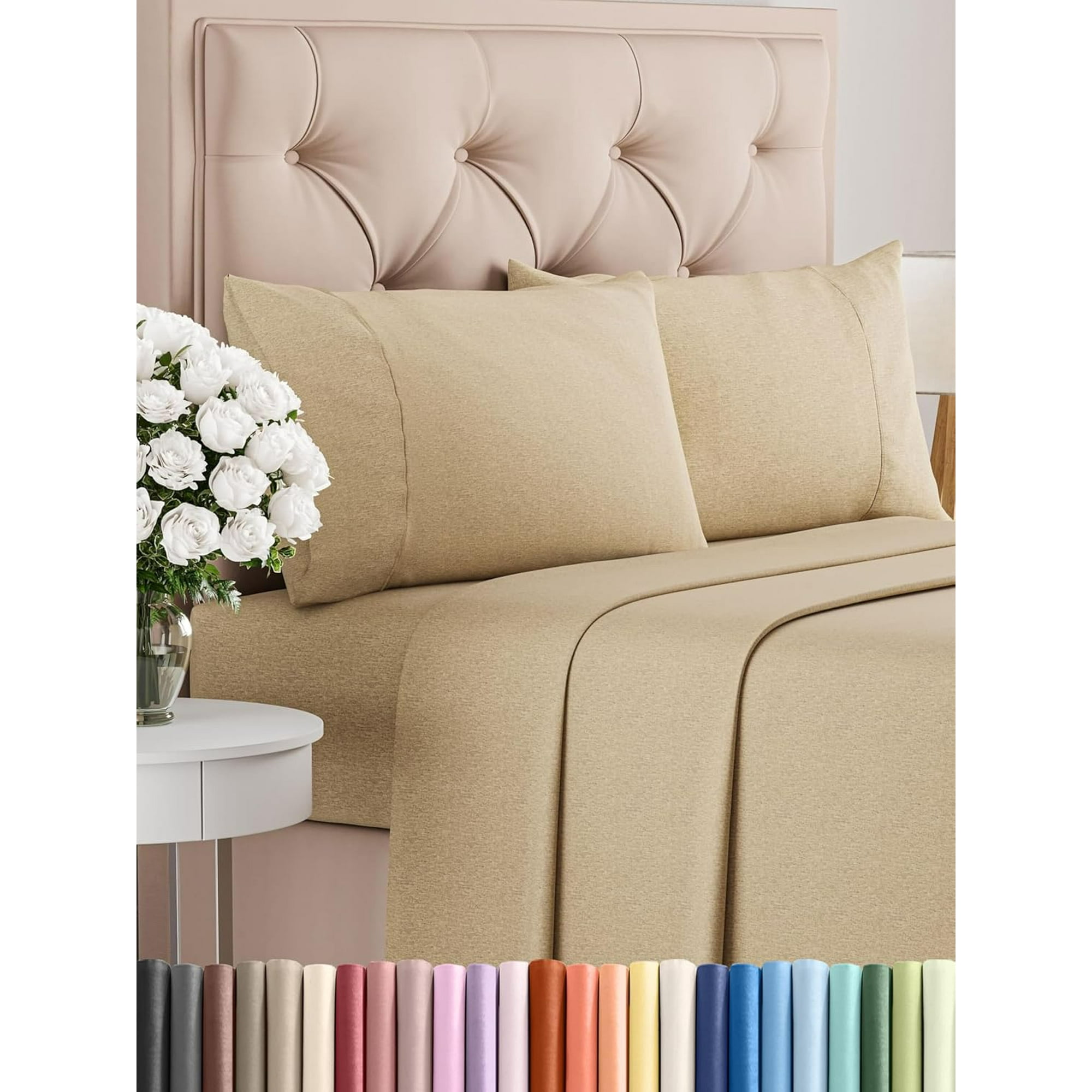 Click here for Nobrand Queen Size Piece Sheet Set Comfy Breathabl... prices