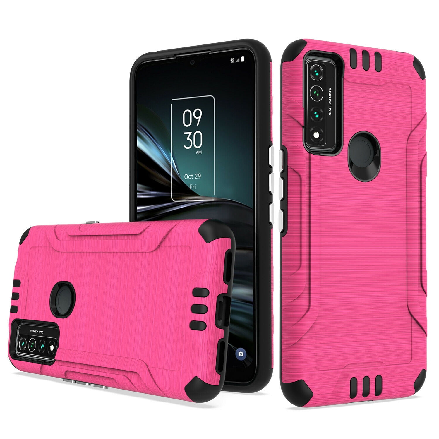 Kaleidio Case For TCL 4X 5G (T601DL) [Combat Armor] Brushed Metallic ...