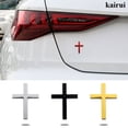 8PCS 3D Metal Cross Badge Stickers, 2.5×1.8 Inch Alloy Self-Adhesive ...