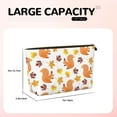 Makeup Bag - Cartoon Cute Squirrel Maple Leaf Cosmetic Bag Portable ...