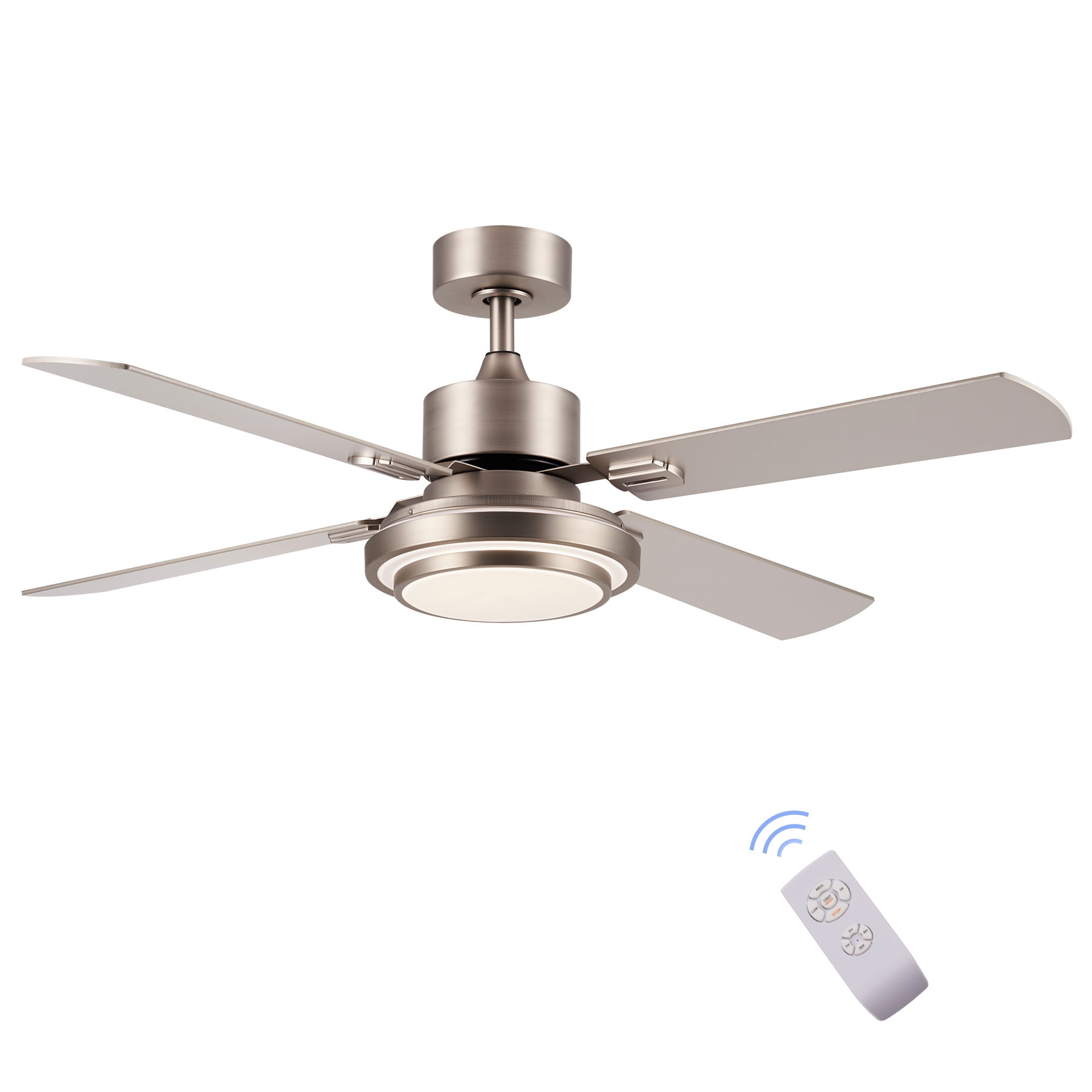 Bestco 52 Inch Ceiling Fan w Remote LED Lights 3 Speeds 4 Reversible ...