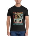 Teeso Vintage 1976 T Shirts for Men, Cotton Limited Edition Birthday ...
