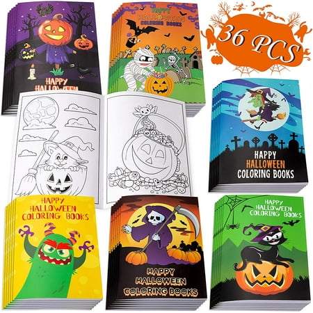 36PCS Halloween Coloring Books Party Favors for Kids - Hallowmas Trick ...