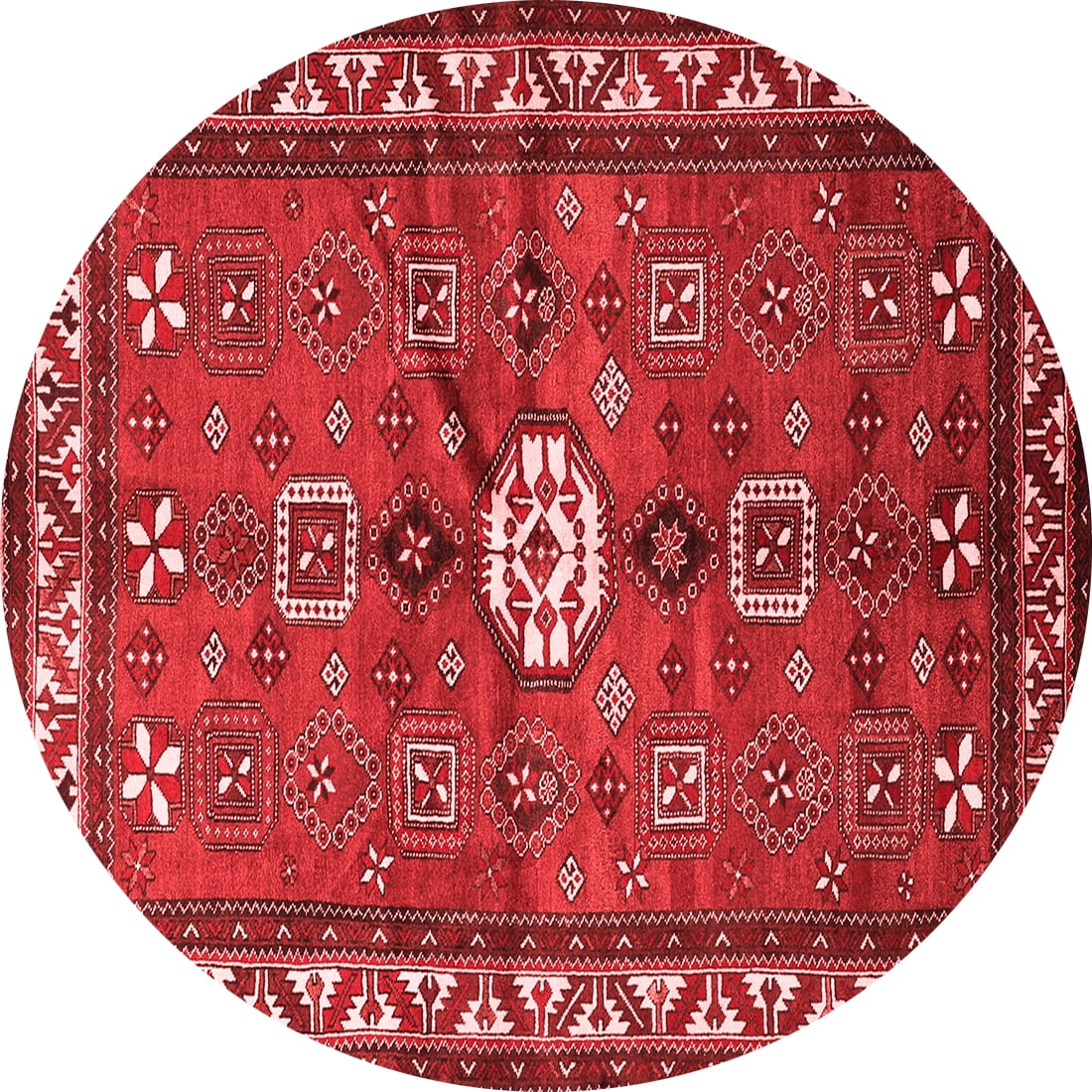 Ahgly Company Indoor Round Persian Red Traditional Area Rugs, 8' Round ...