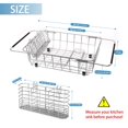 Medium Dish Drying Rack 304 Stainless Steel Expandable Sink Countertop ...