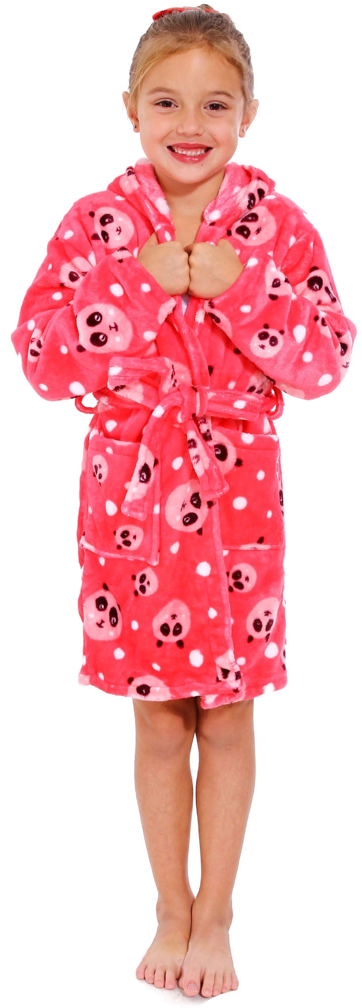 Simplicity Fun and Cozy Hooded Robe for Children w/a Cute Panda Design ...