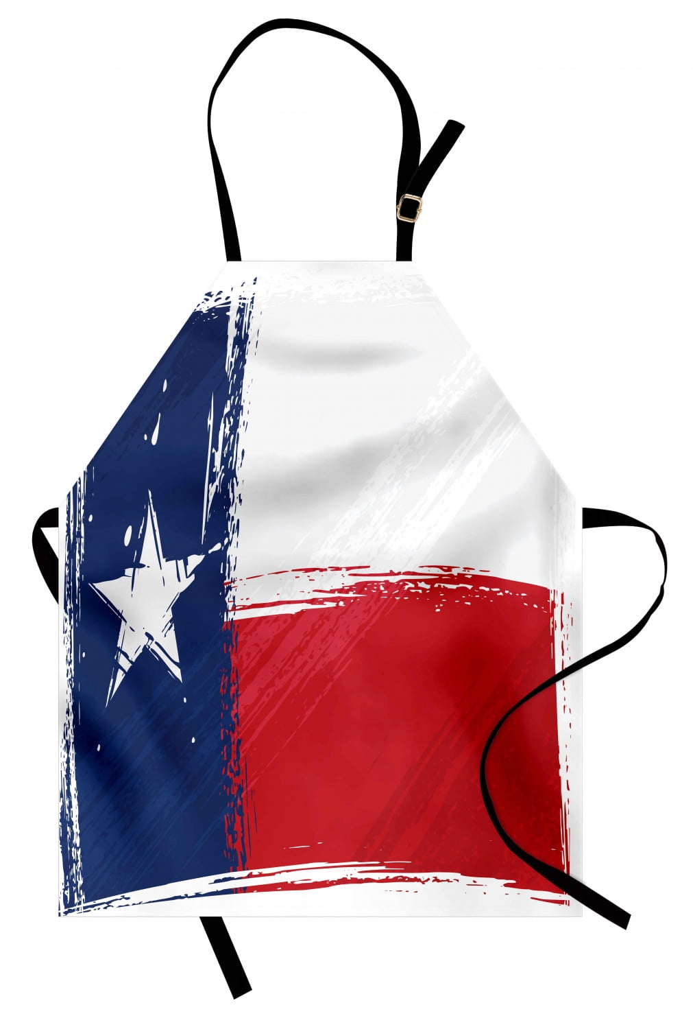 Texas Star Apron Grunge Flag with Watercolor Brush Strokes Independent ...