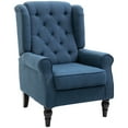 HOMCOM Button-Tufted Accent Armchair, High Wingback, Decorative Back ...