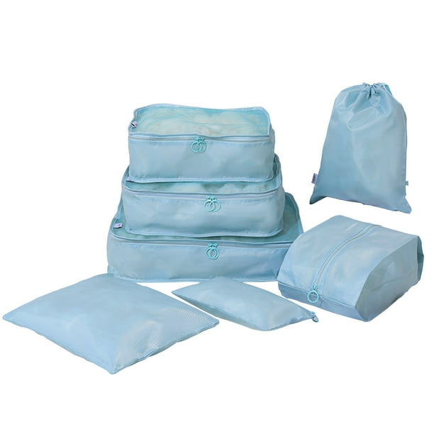 7 Set Packing Cubes For Travel Compression Luggage Organizers Set