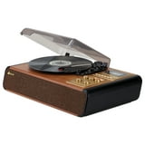 Jensen Vintage 3-Speed Belt-Drive Turntable, Pitch Control, Built-in AM ...