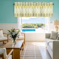Floral Damask Pattern Window Valance Curtain Gradient Yellow Luxury ...