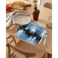 Blue Grey Black Round Table Placemats Set of 2 Wedge Placemats, Smear ...