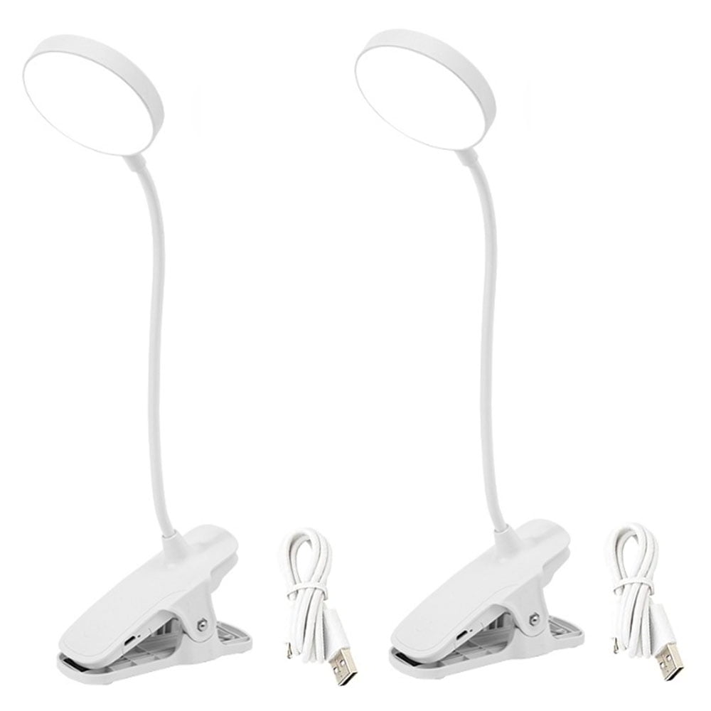 Clip on Light Dimmable Portable Desk Light Mini Clip Lamp, USB Power ...