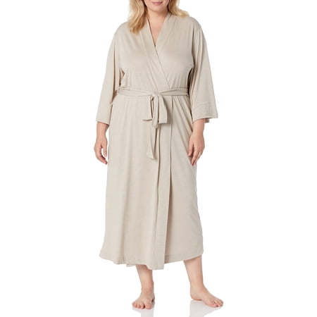 Natori Women's Plus-Size Shangri-La Robe (Plus), Cashmere, 2X | Walmart ...