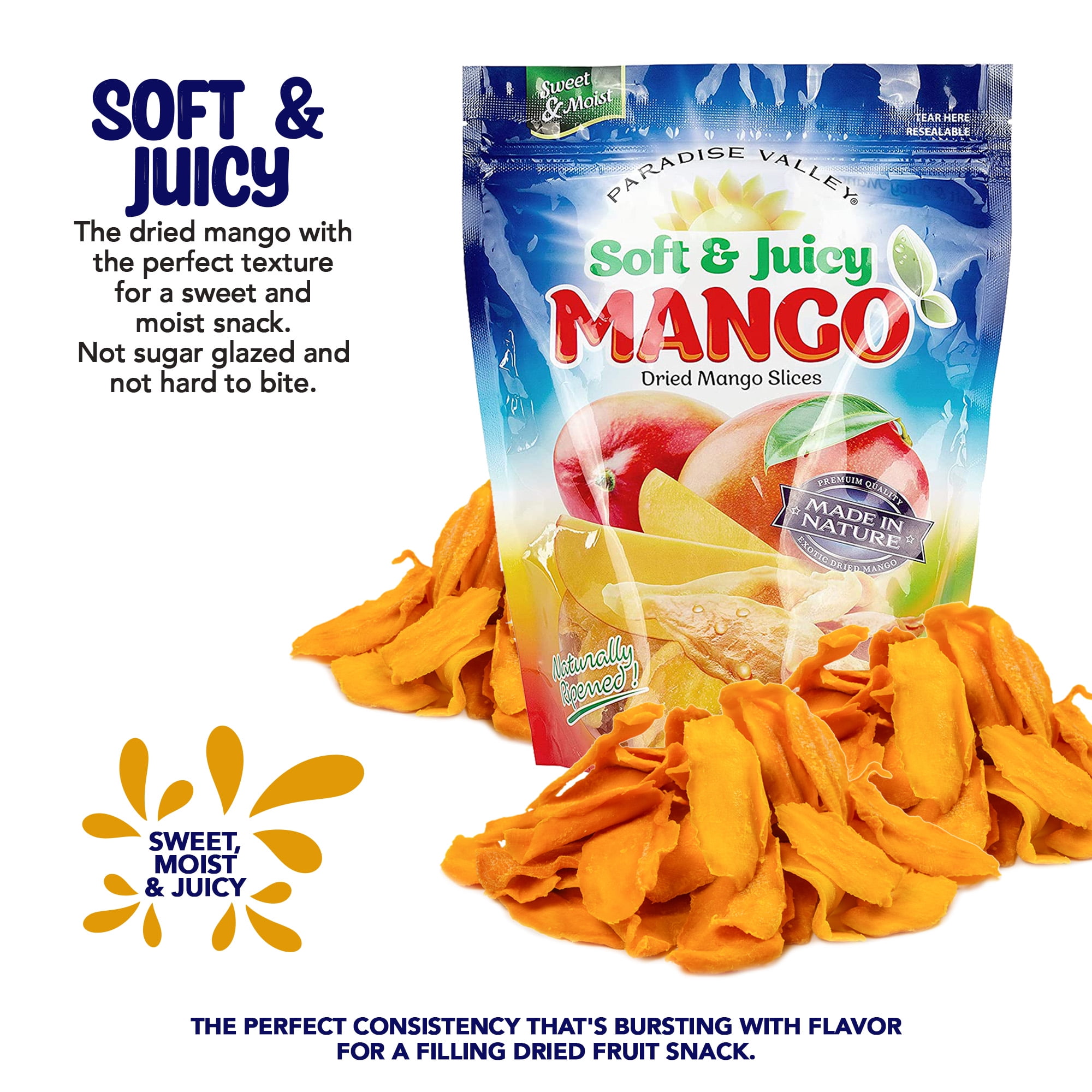 Buy Soft Dried Mango Slices - Made in Nature With Less Sugar ...