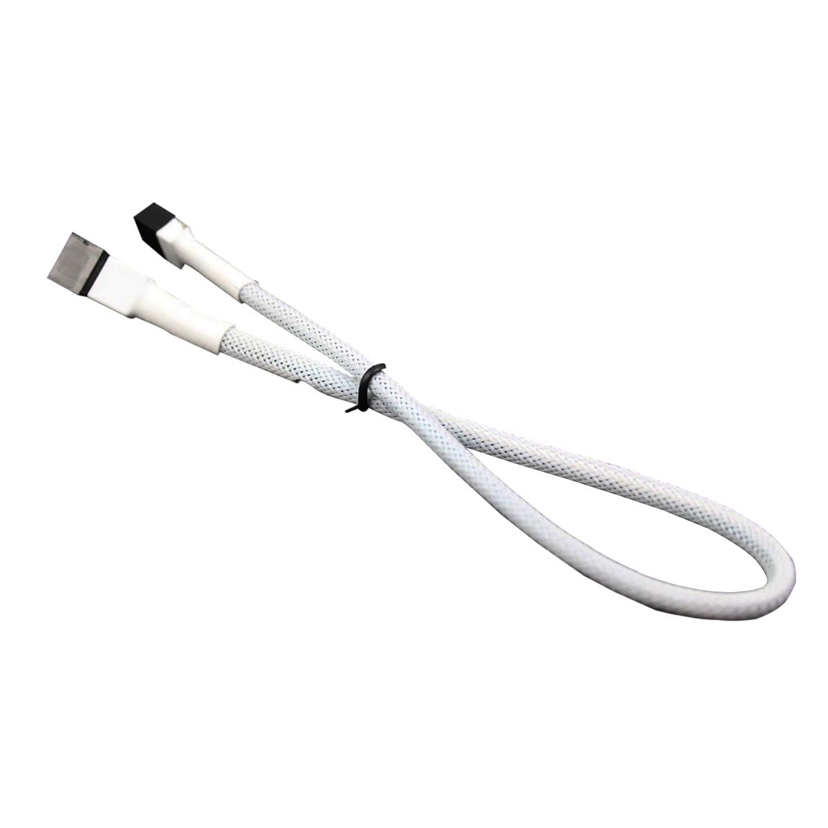 Darkside 3-Pin Fan Sleeved Extension Cable, Male-Female, 30cm, White ...