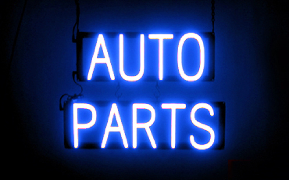 SpellBrite AUTO PARTS LED Sign for Business. 20.7" x 15.0" Blue AUTO ...