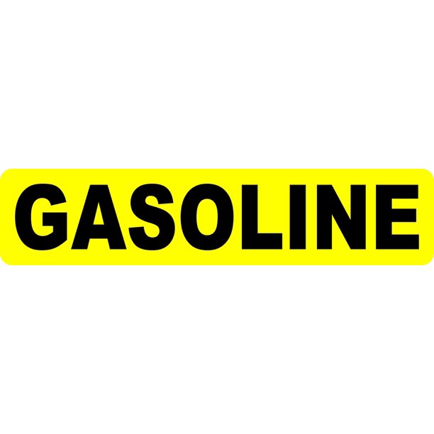 9in x 2in Gasoline Sticker Vinyl Stickers Signs Decal Sign Safety ...