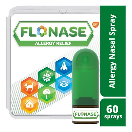 Flonase 24hr Allergy Relief Nasal Spray, Full Prescription Strength, 60 ...