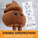 Twiddler Toys Poop Emoji Fart Noise Maker - Large 11” Plush Toy Makes ...