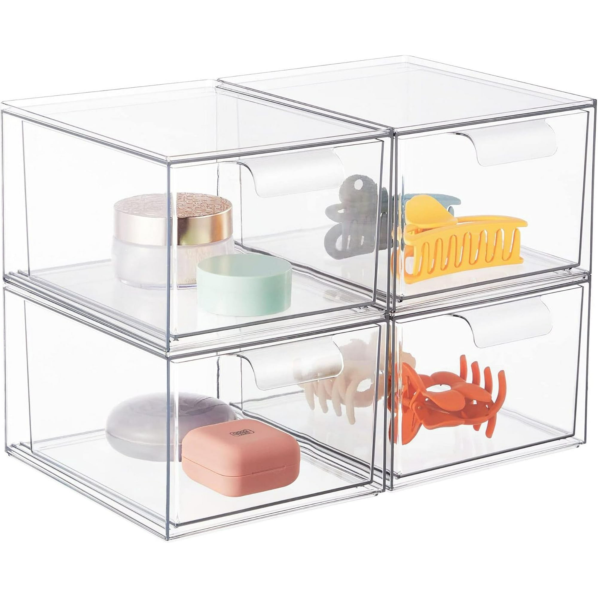 Click here for Livearty 4 Pack Stackable Makeup Organizer Storage... prices