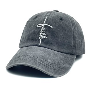 Embroidered Christian Jesus Cross Hat for Men Women, Vintage Washed Dad ...