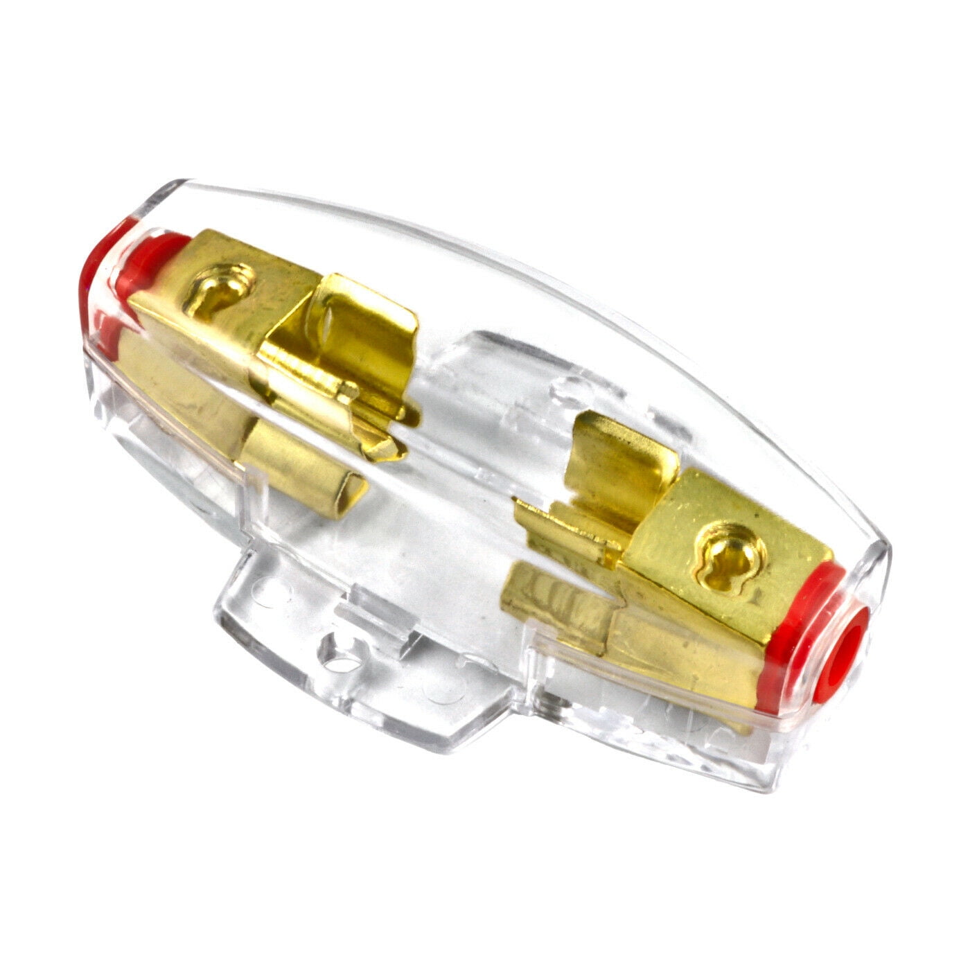 Gold Plated Universal Inline AGU Fuse Holder 4 or 8 Gauge input/Output ...