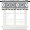 Blue Bohemian Aztec Valance Curtains for Kitchen Living Room Bedroom ...