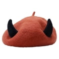 Devil Horn Hat Winter Brimless Warm Headwear For Theme Party Outdoor ...