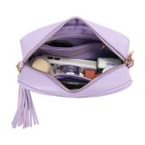 Daisy Rose Quilted Cross body bag with tassle - PU Vegan Leather ...
