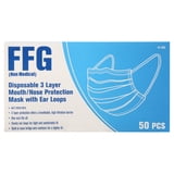 100 Disposable Medical Face Masks, 3-Ply Breathable Dust Protection ...
