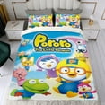 Bed Sheet pororo the little penguin Themed Set Three Piece Set 78x86 In ...