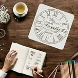 Clock Stencil 11.8x11.8 inch Create DIY Clock Crafts Stencil Family ...