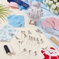 50Pcs 10 Style Sewing Theme Iron Head Pins Straight Sewing Pin for DIY ...