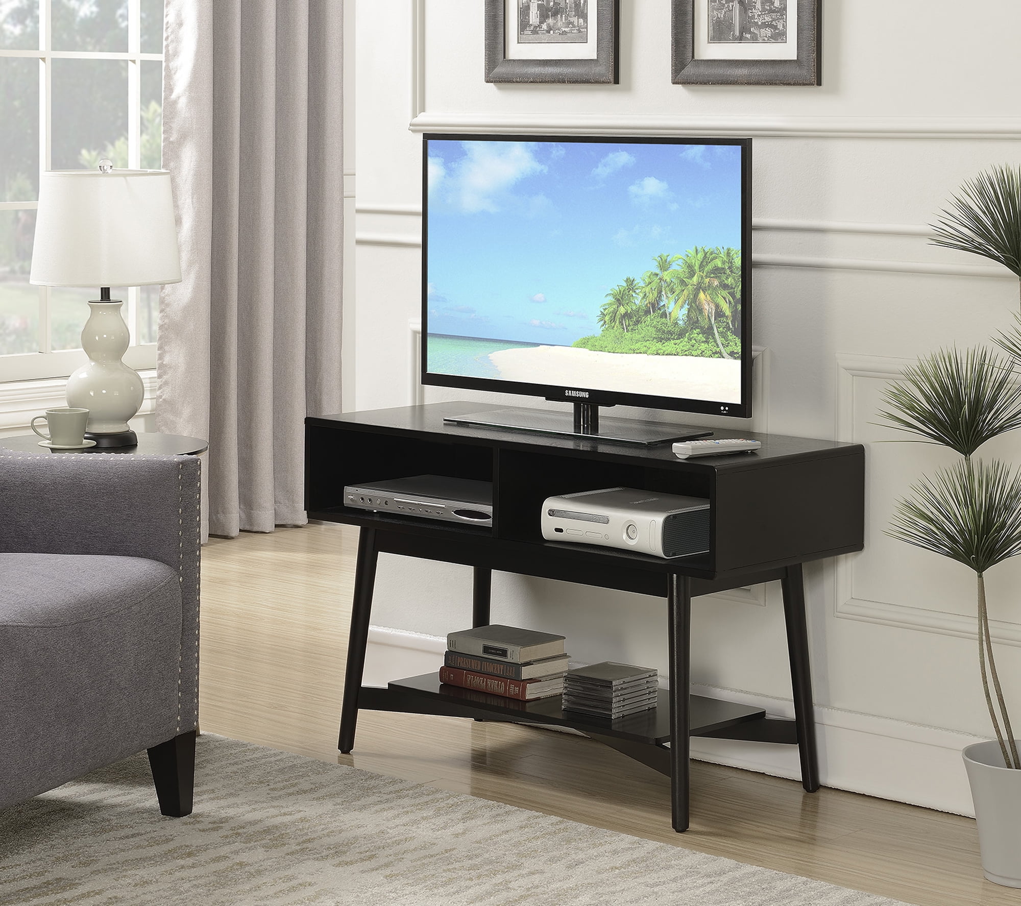 Convenience Concepts Savannah Mid Century TV Stand - Walmart.com