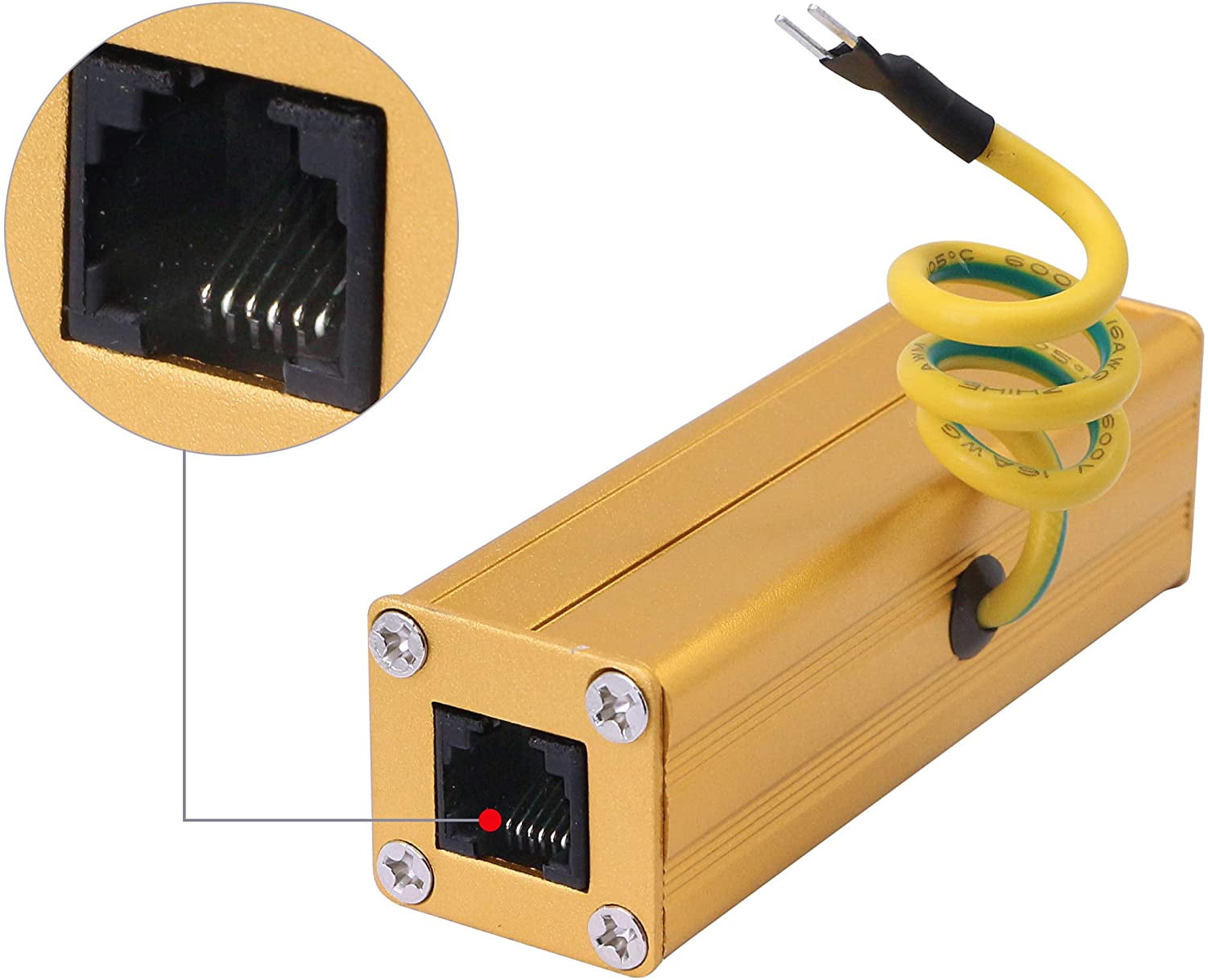 CERRXIAN RJ11 Coupler Female to Female Surge Protector Power Strip ...