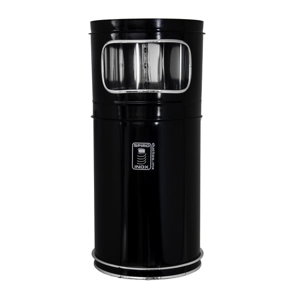 Bote Para Basura Negro De Acero Inoxidable Cap. 20 Litros 25x58 cm ...